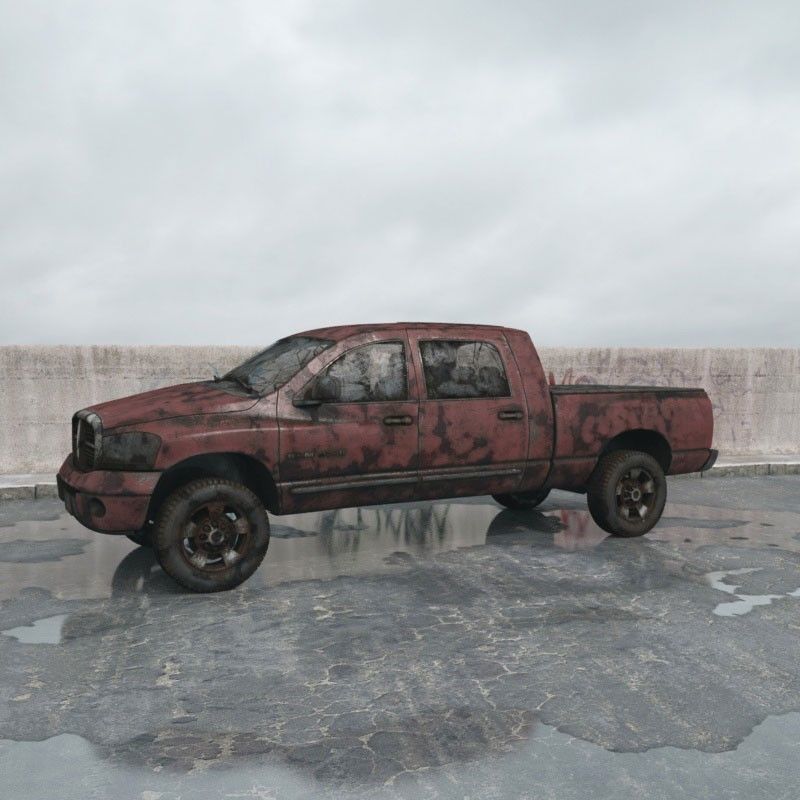 destroyed car 007 am165 3D model | CGTrader
