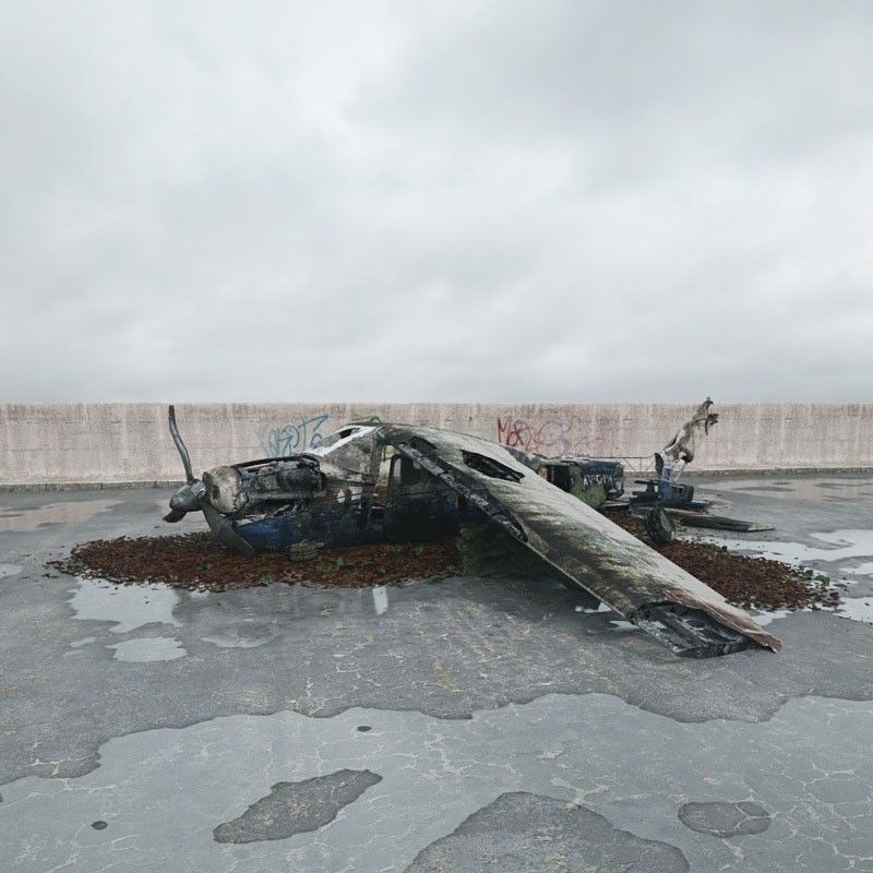 destroyed plane 018 am165 3D model | CGTrader