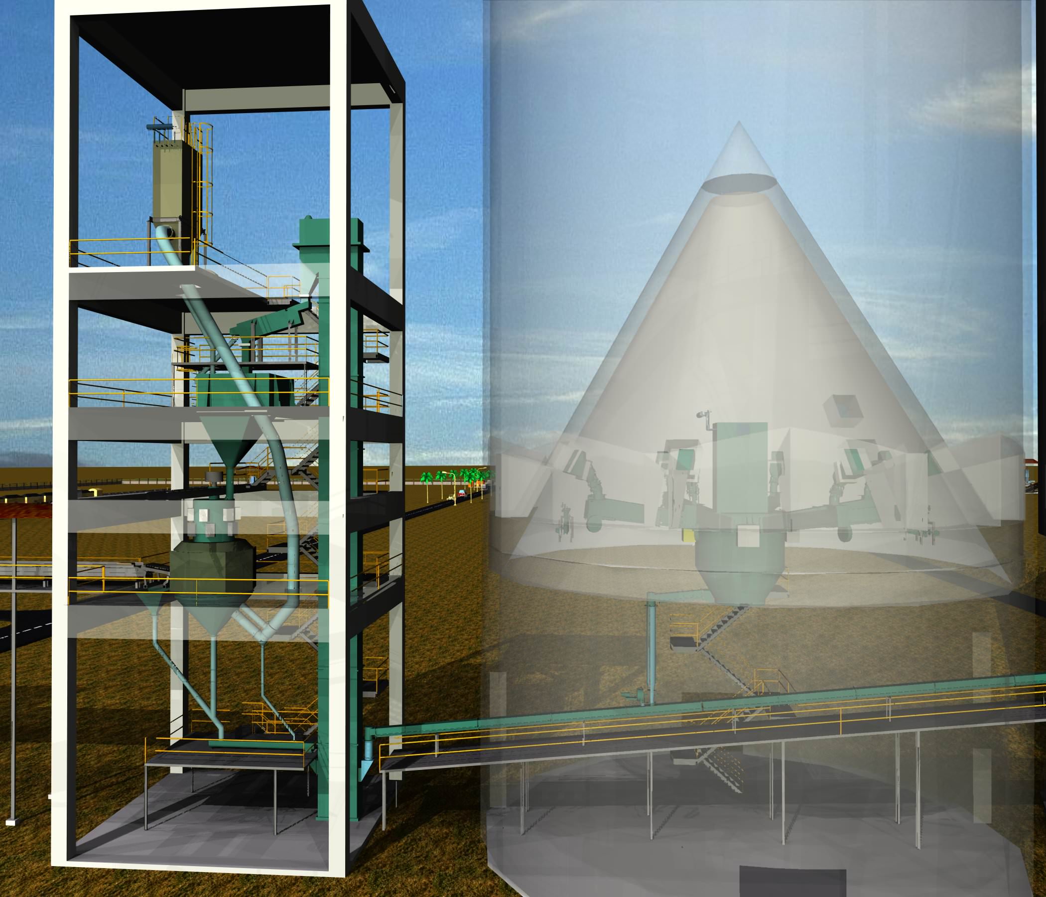 Cement Packing Plant free 3D model | CGTrader