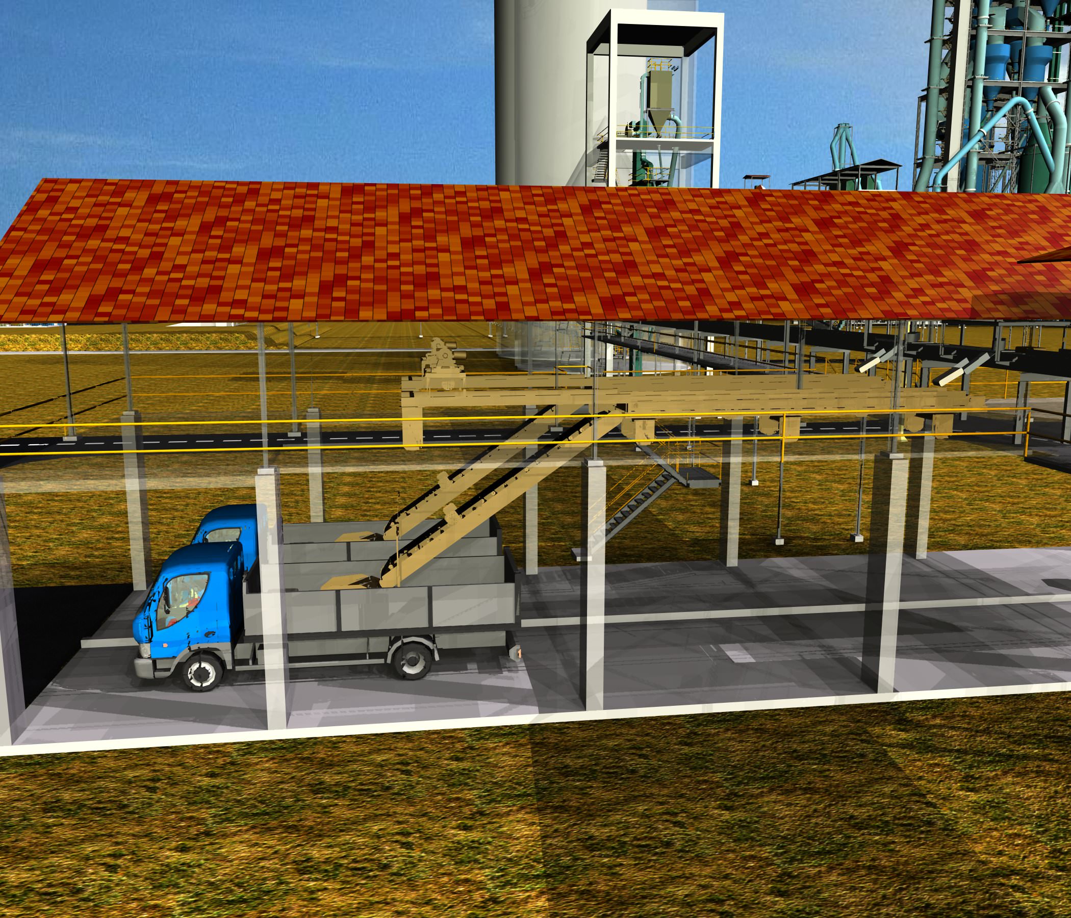 Cement Truck Loading free 3D model | CGTrader