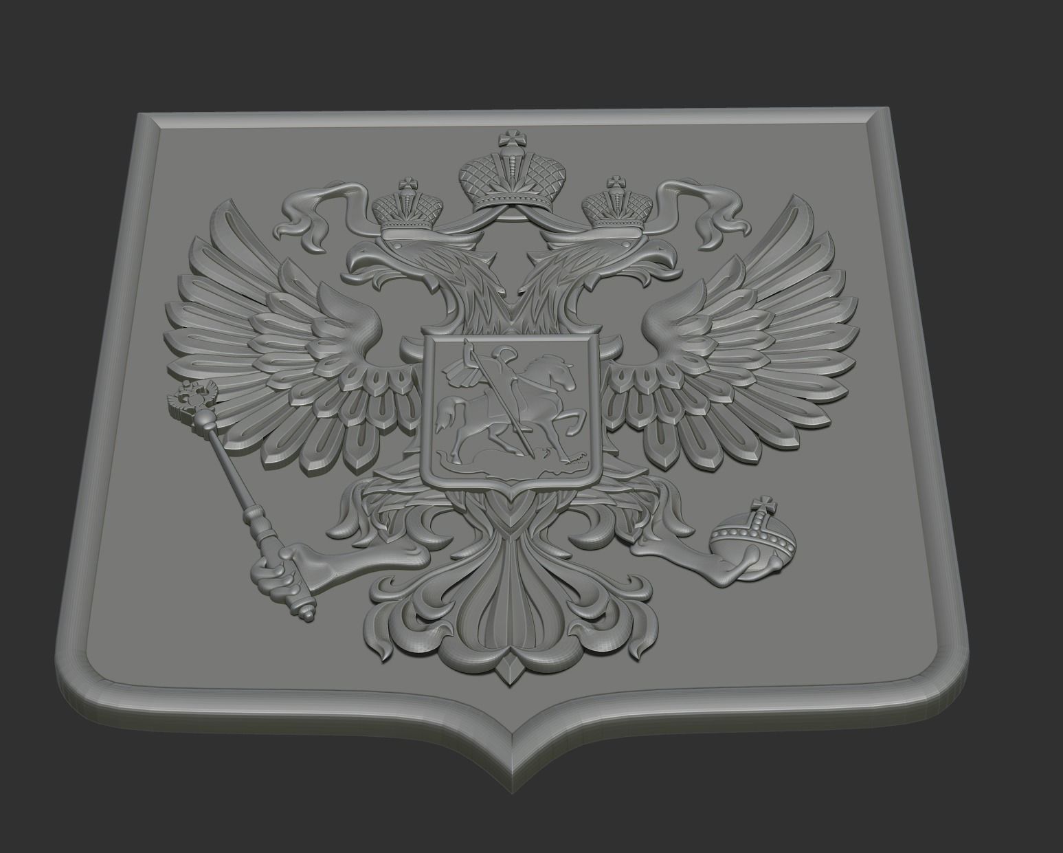 The emblem of Russian Federation 3D model 3D printable | CGTrader