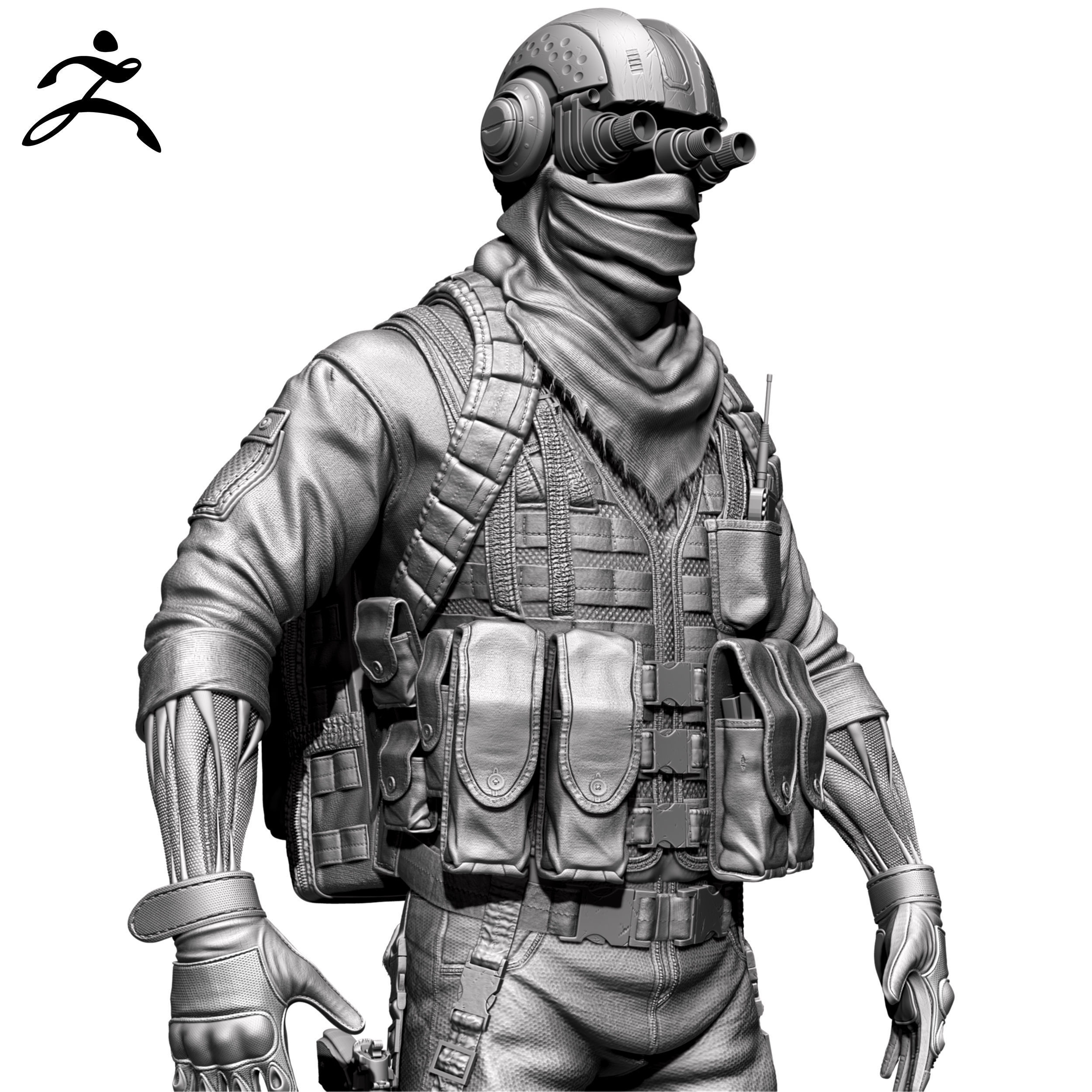 Soldier 3D model | CGTrader