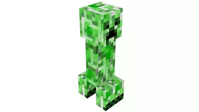 Wearable Minecraft Creeper Helmet 3D model | CGTrader