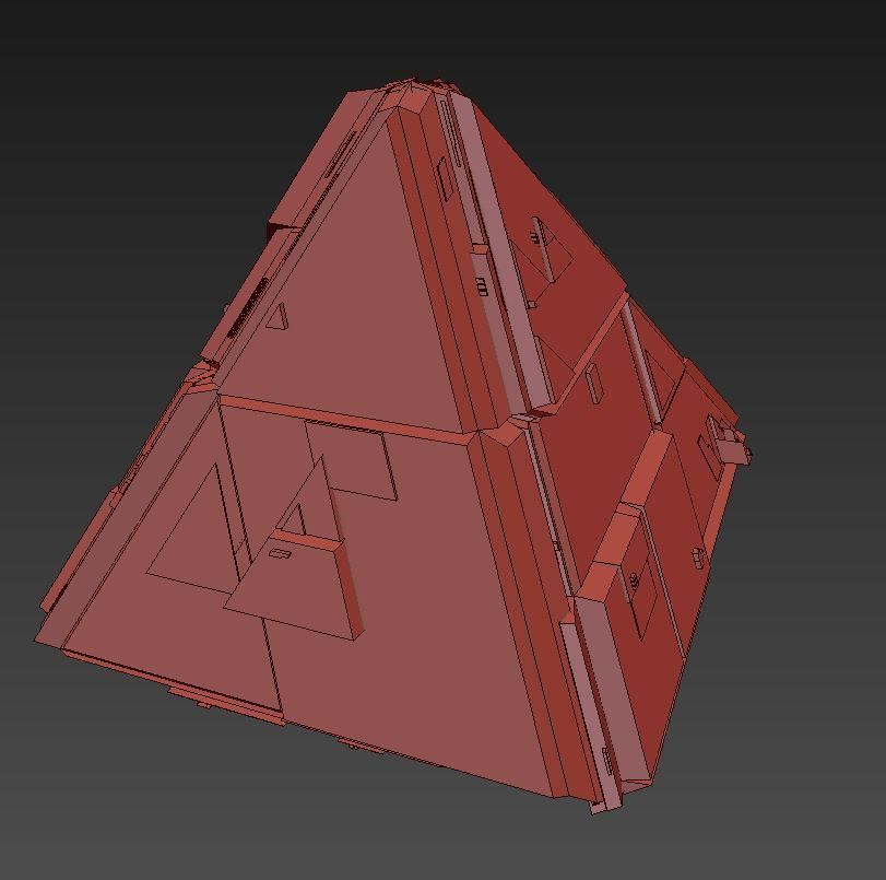 3D model Sci Fi Pyramid Shape Triangle VR / AR / low-poly | CGTrader