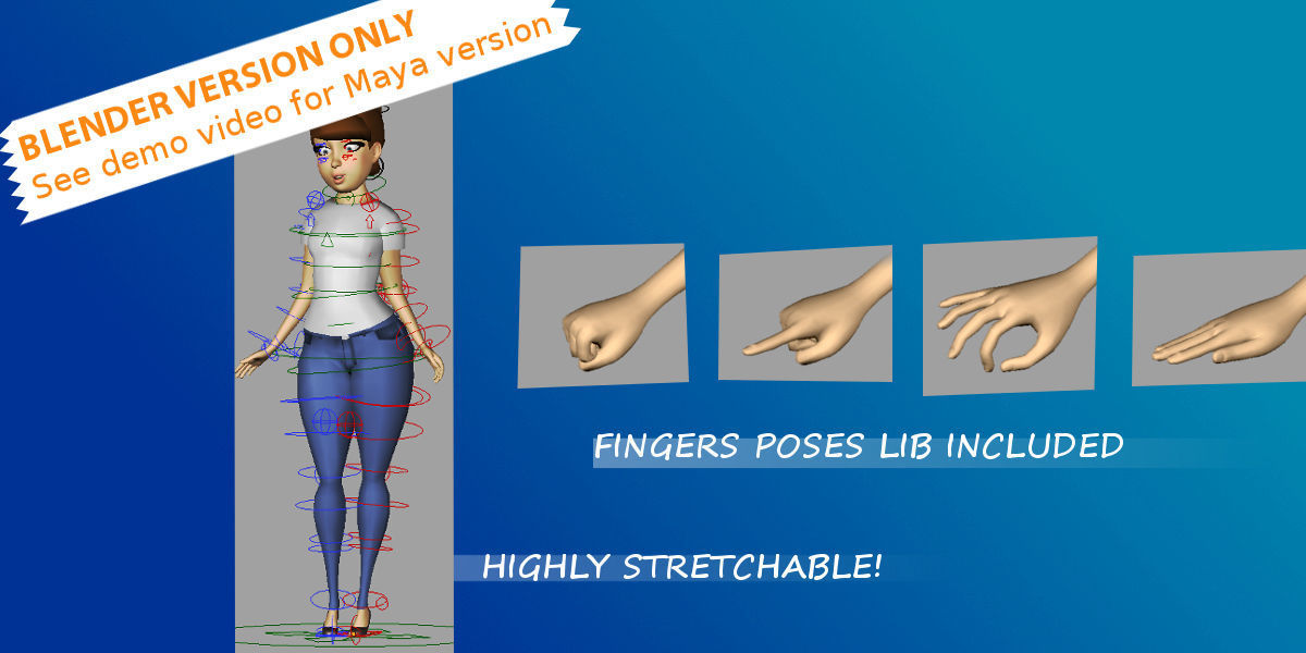 Anna Rig 3D model rigged | CGTrader