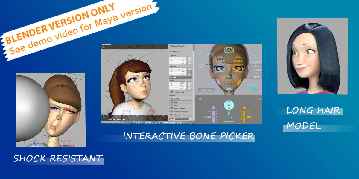 Anna Rig 3D model rigged | CGTrader