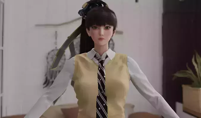 3D model Eve stellar Blade Game Ready Fully Rigged PBR Outfits ...