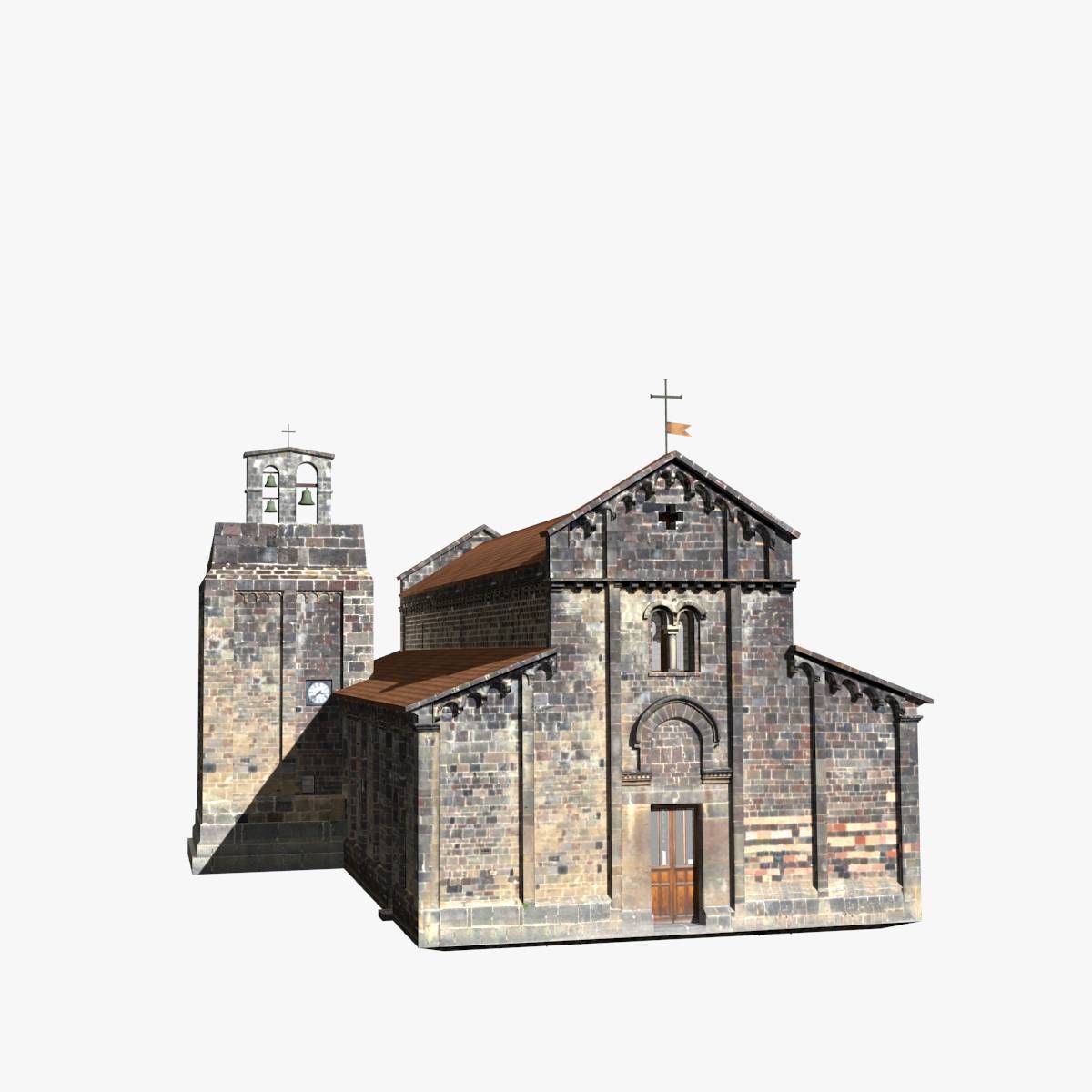 3D model Romanic Church of Ardara - Exterior Only - Low Poly VR / AR ...