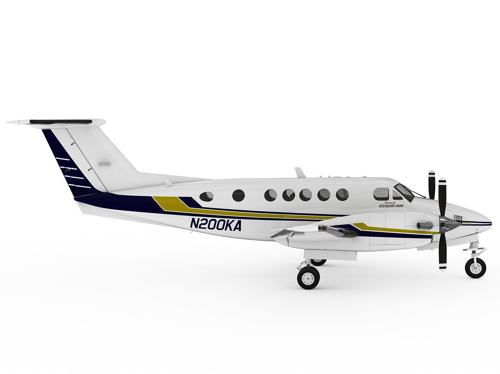 Beechcraft King Air 200 3D model | CGTrader