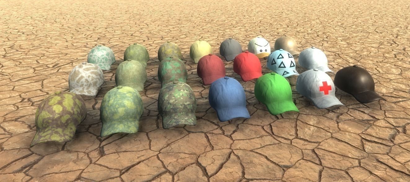 Game Ready Caps camouflage baseball cap 3D model | CGTrader