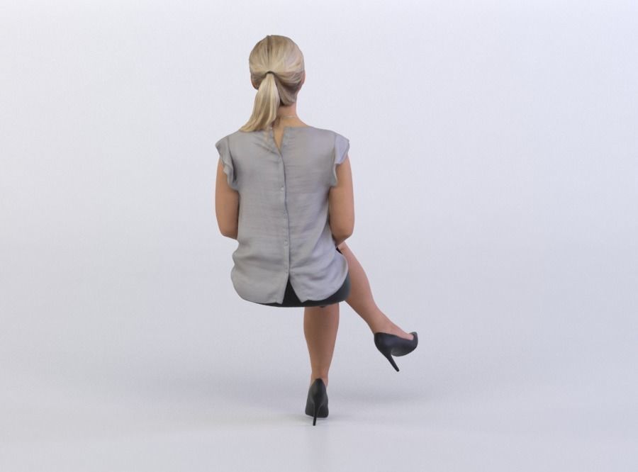Nina 0218 Woman sitting leg over knee 3D model | CGTrader