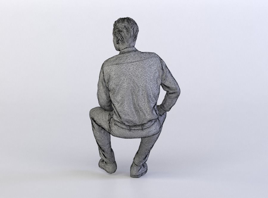 Dennis 0277 Business man sitting 3D model | CGTrader