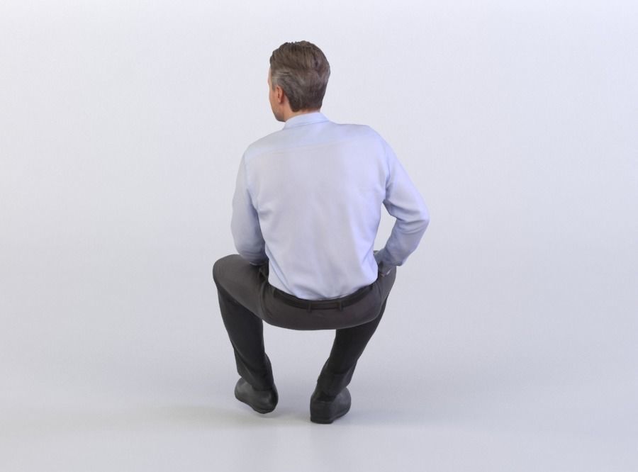 Dennis 0277 Business man sitting 3D model | CGTrader