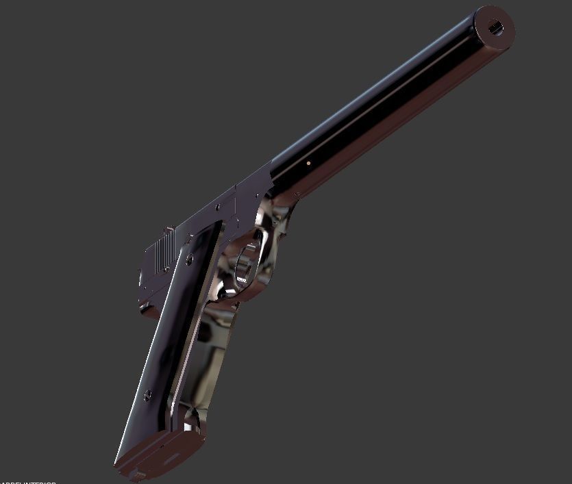 3D model High Standard HDM Pistol 3D Model VR / AR / low-poly rigged ...