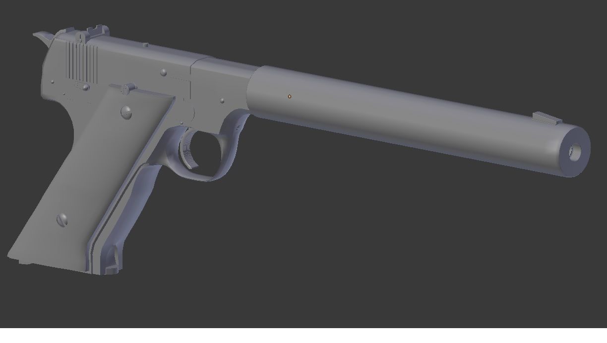 3D model High Standard HDM Pistol 3D Model VR / AR / low-poly rigged ...