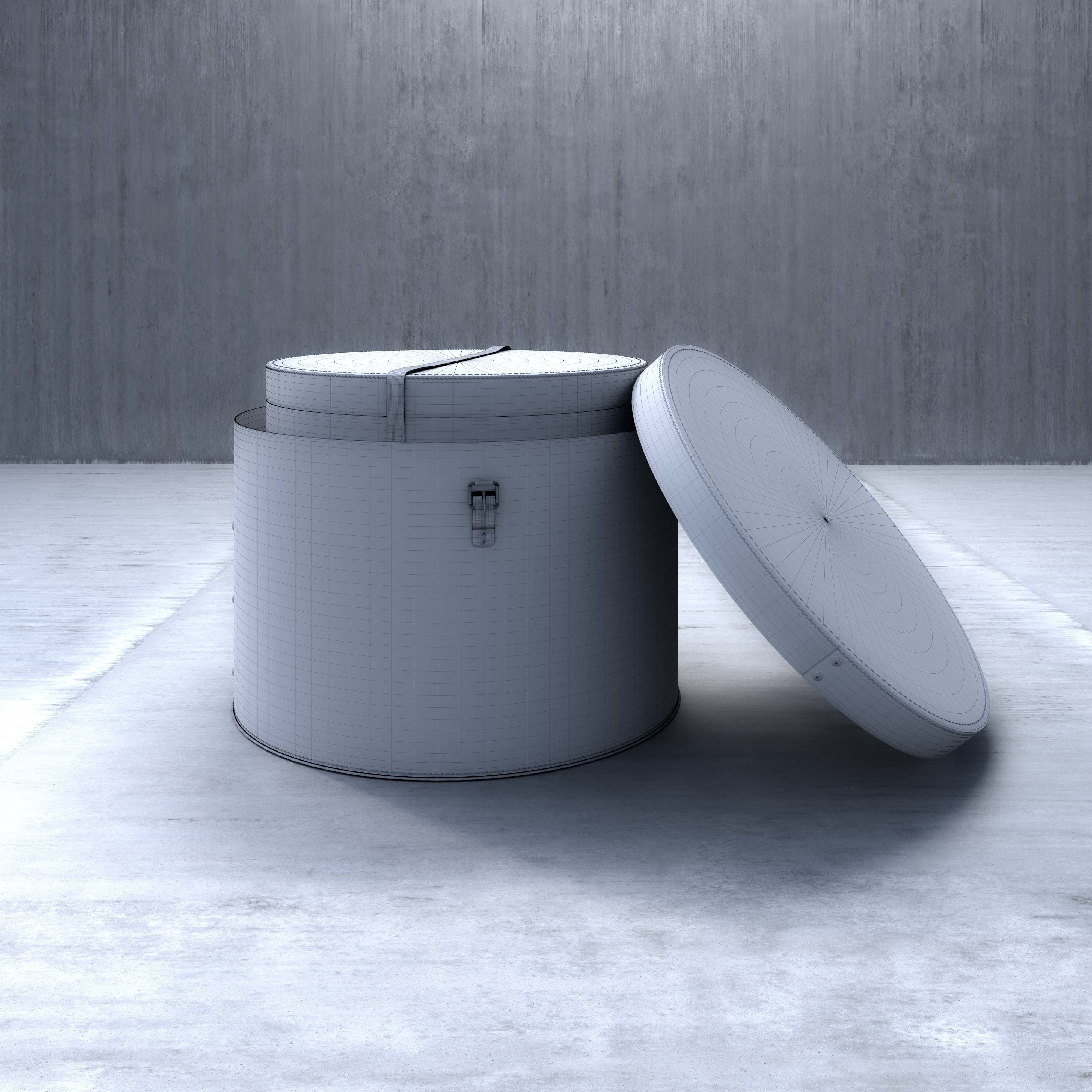 Round cardboard boxes 3D model | CGTrader