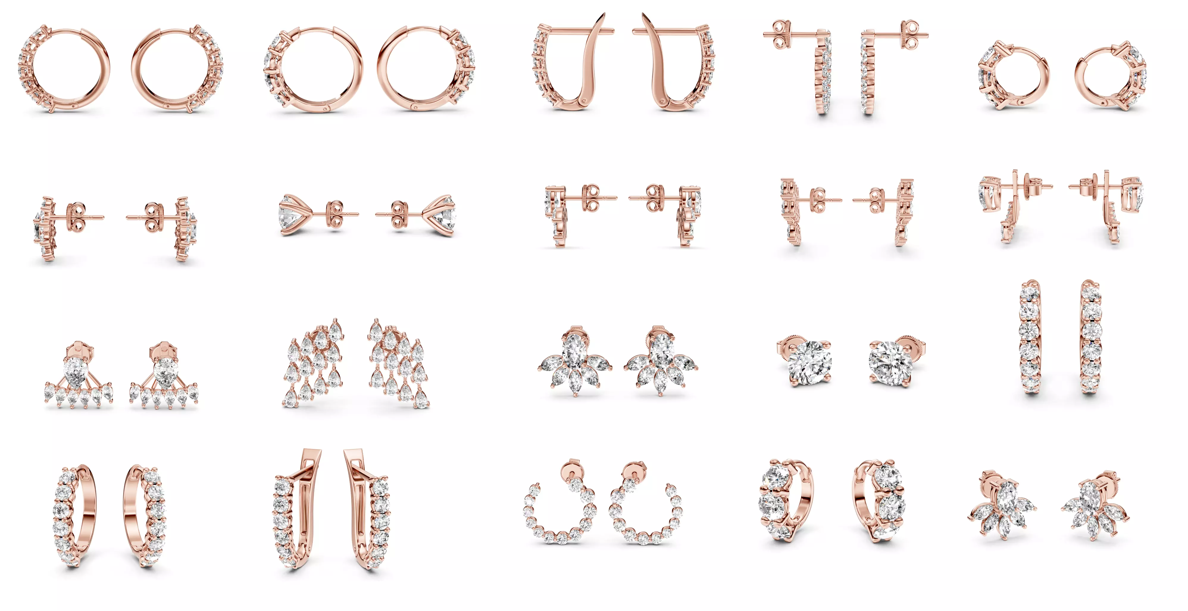 Earring Jewelry Lia Collection Earrings Models 3D Model Pack 3D ...