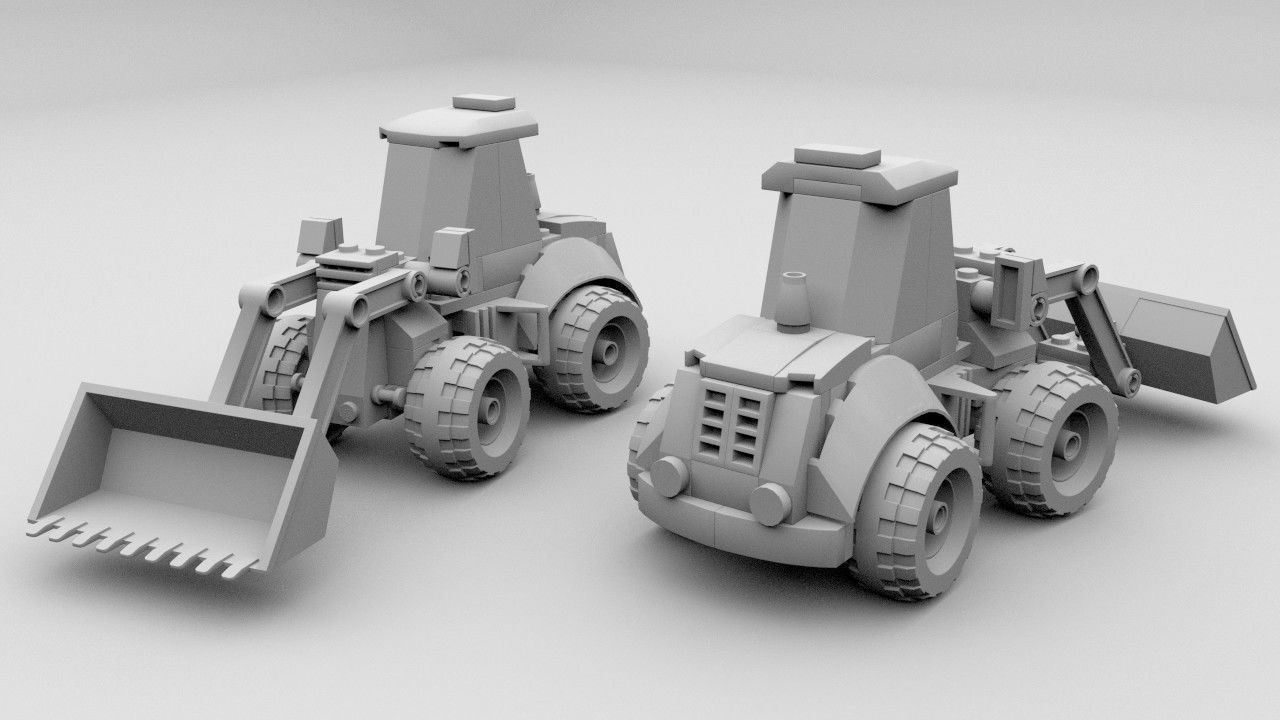 LEGO Wheel Loader High Quality 3D Model 3D model | CGTrader