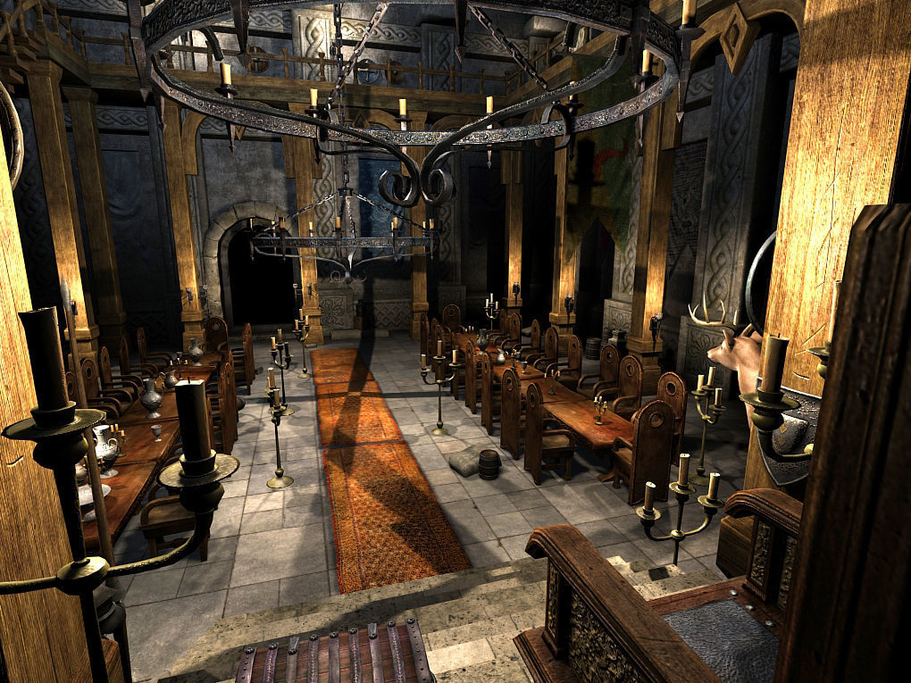 3D model Medieval Castle Interior VR / AR / low-poly | CGTrader
