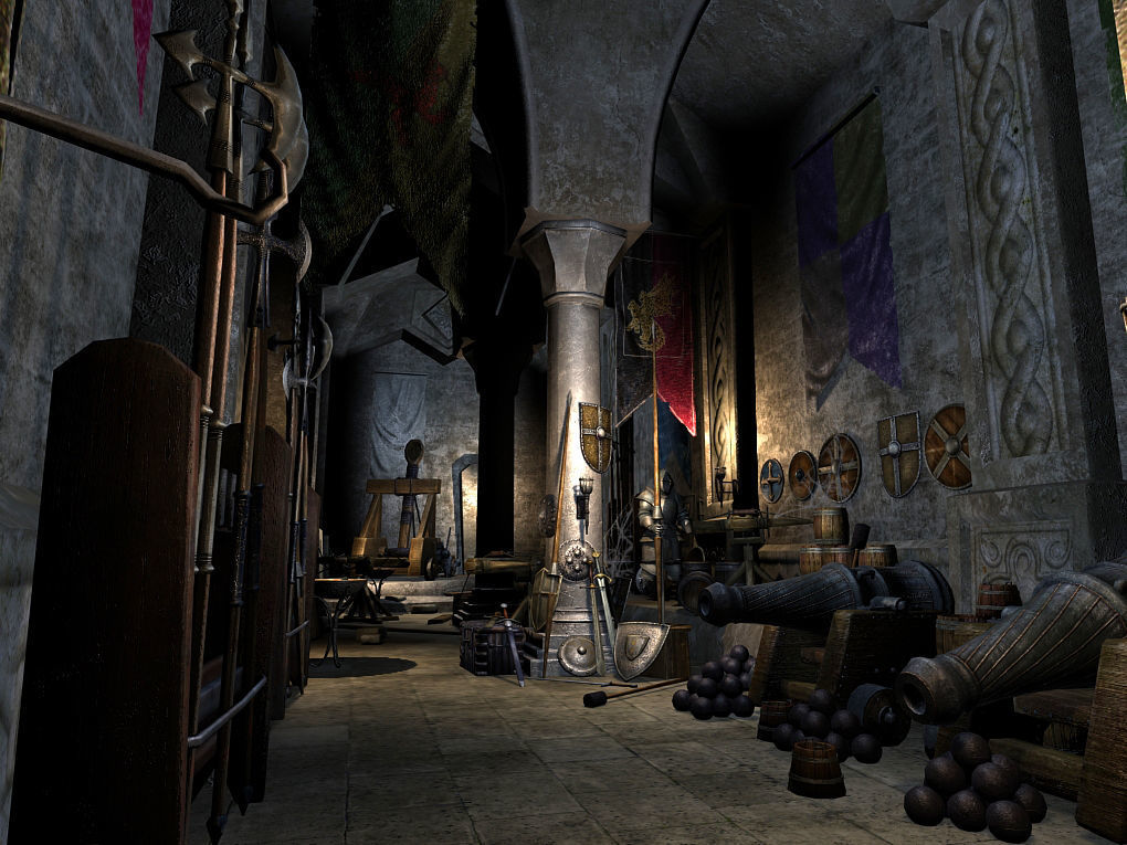 3D model Medieval Castle Interior VR / AR / low-poly | CGTrader