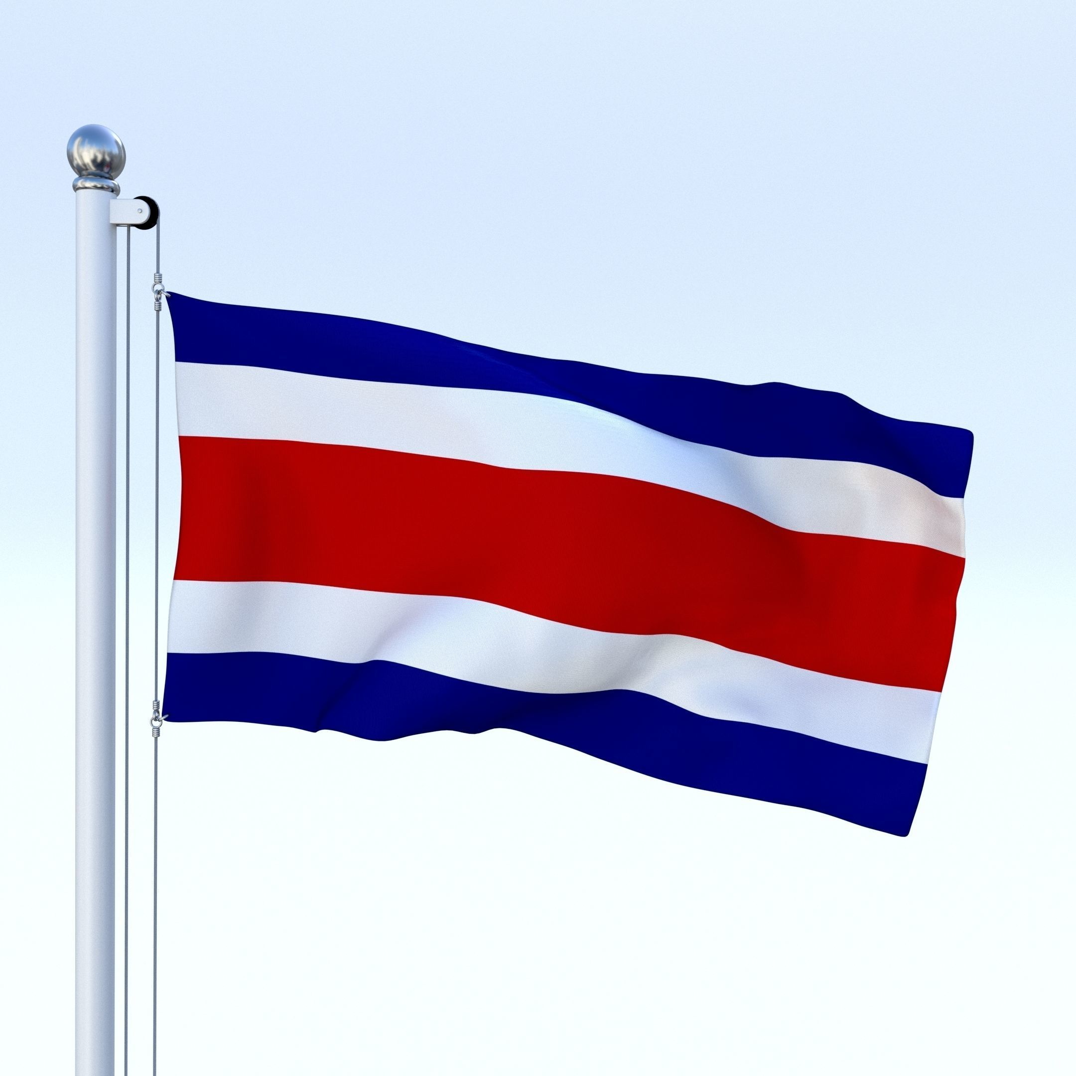 3D model Animated Costa Rica Flag VR / AR / low-poly animated | CGTrader