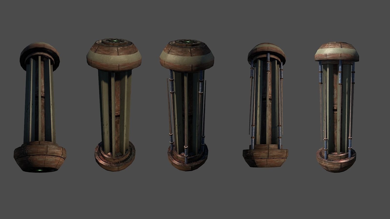 3D model Scifi Cyberpunk Containment Barrels VR / AR / low-poly | CGTrader