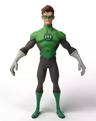 Emerald Guardian - Stylized Space Hero 3D model | CGTrader