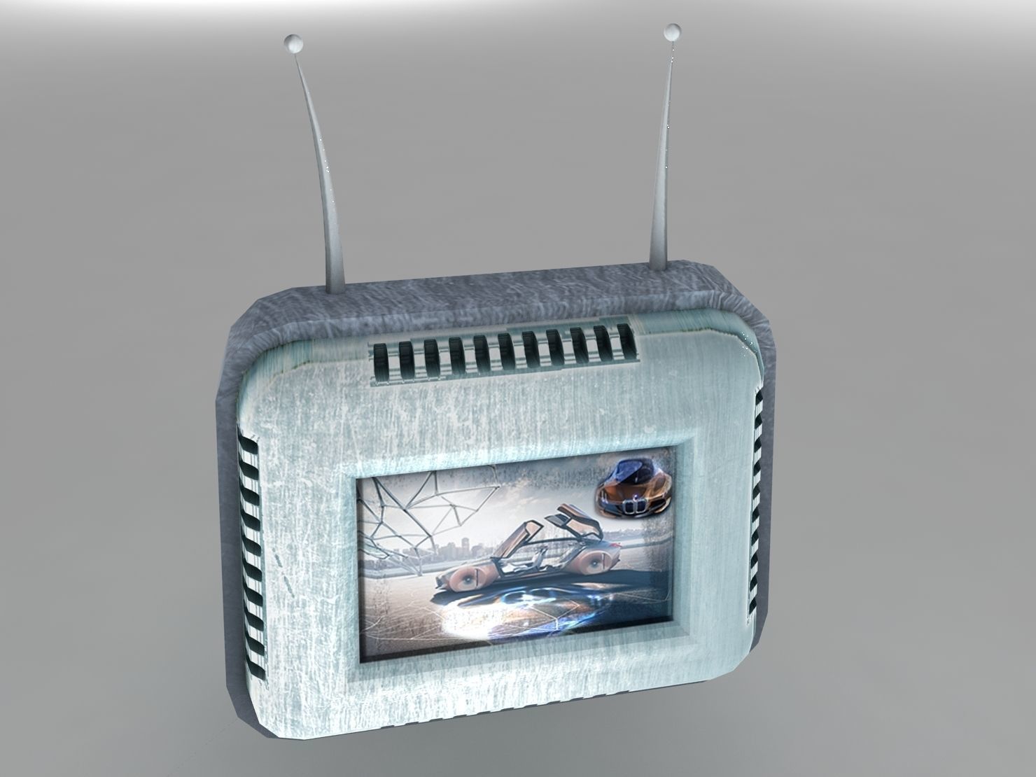Futuristic Retro TV 3D model animated | CGTrader