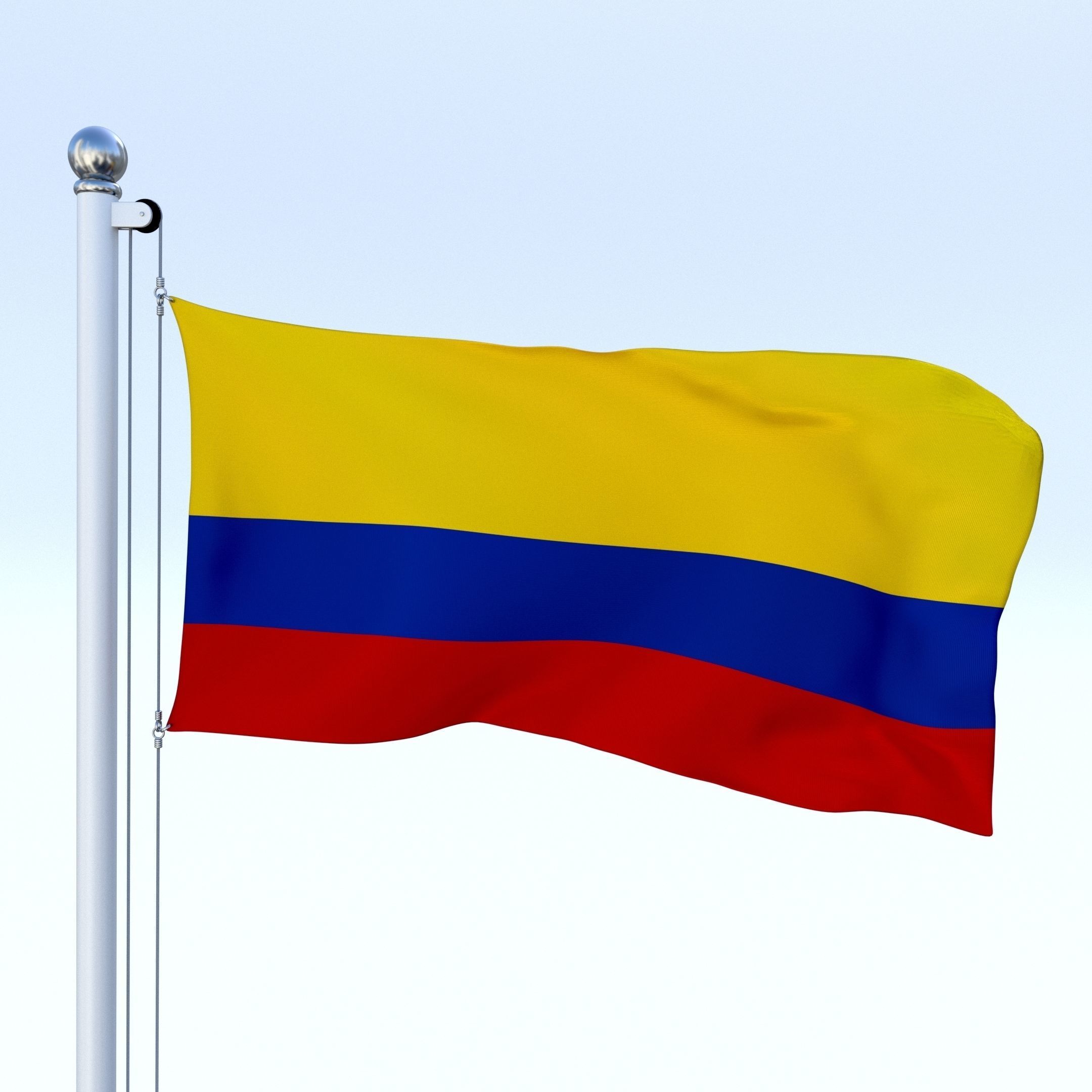 3D model Animated Colombia Flag VR / AR / low-poly animated | CGTrader
