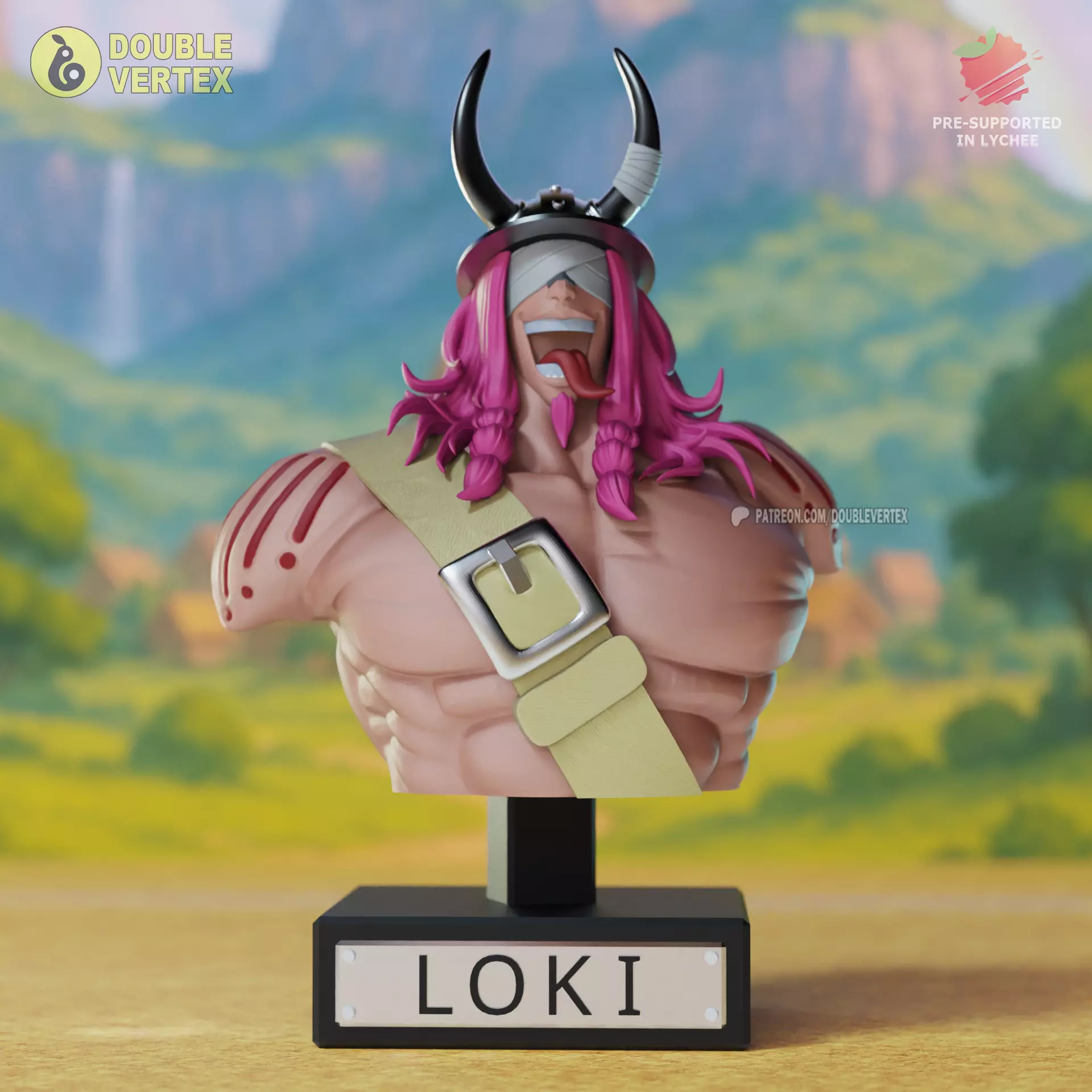 Loki - One Piece Anime Bust Figure free 3D model 3D printable | CGTrader