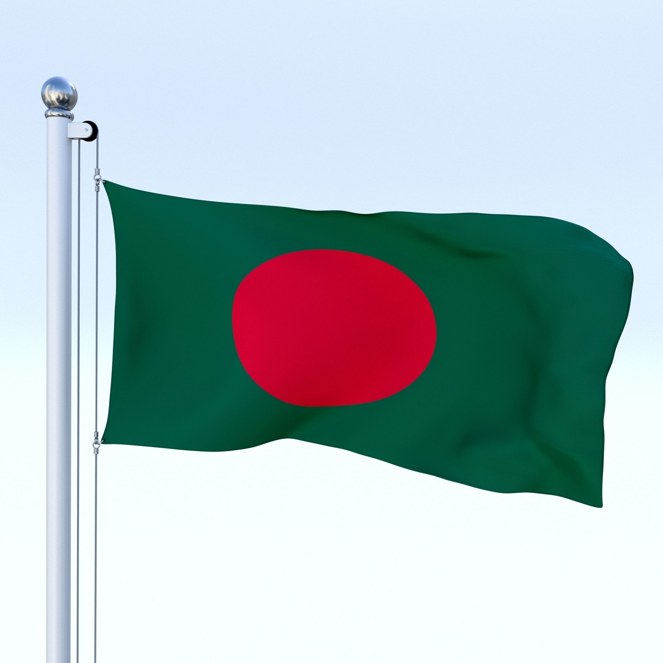 3D model Animated Bangladesh Flag VR / AR / low-poly animated | CGTrader