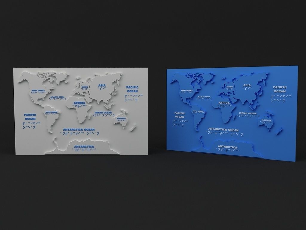 World Map free 3D model 3D printable | CGTrader