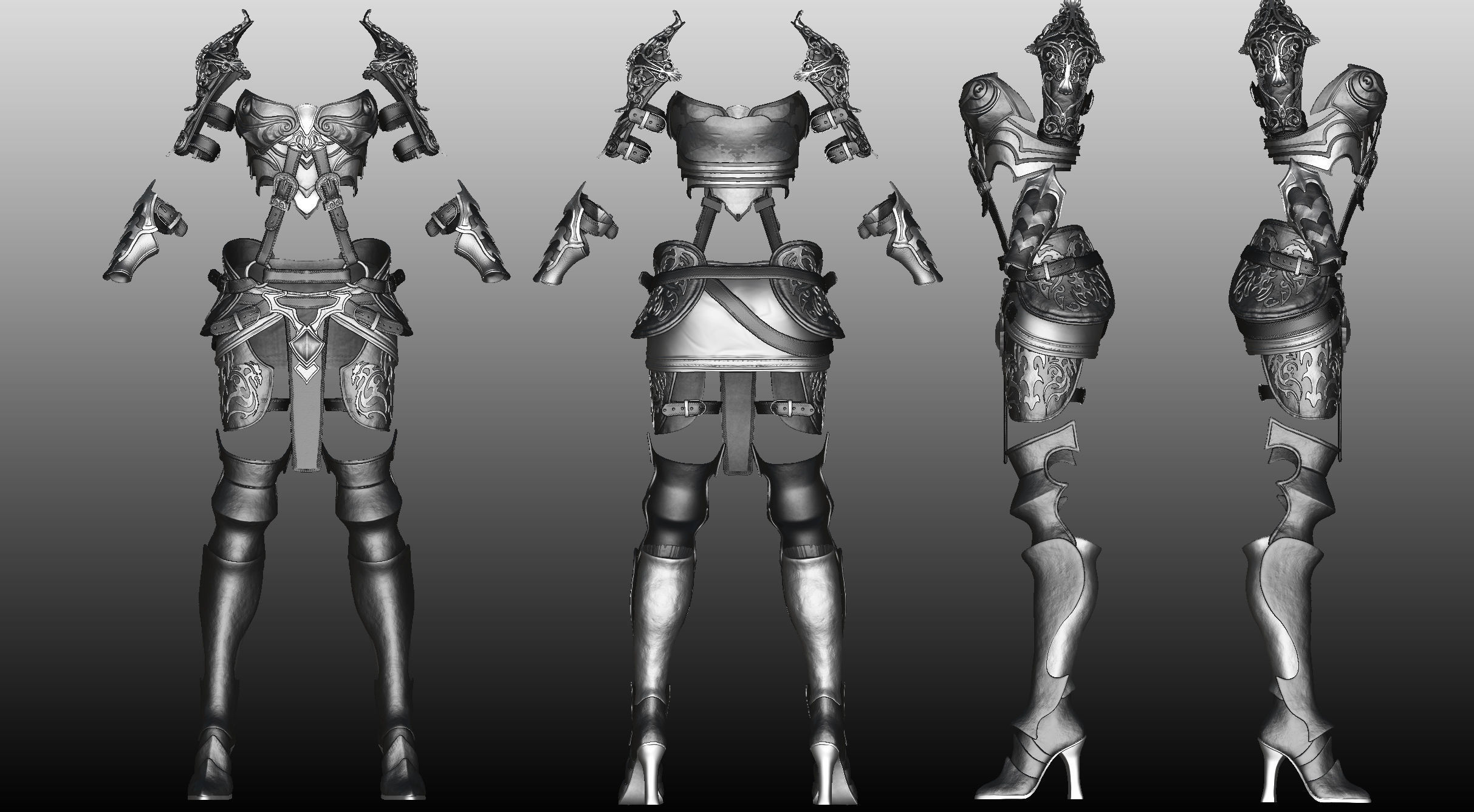 Female Armor v2 3D model | CGTrader