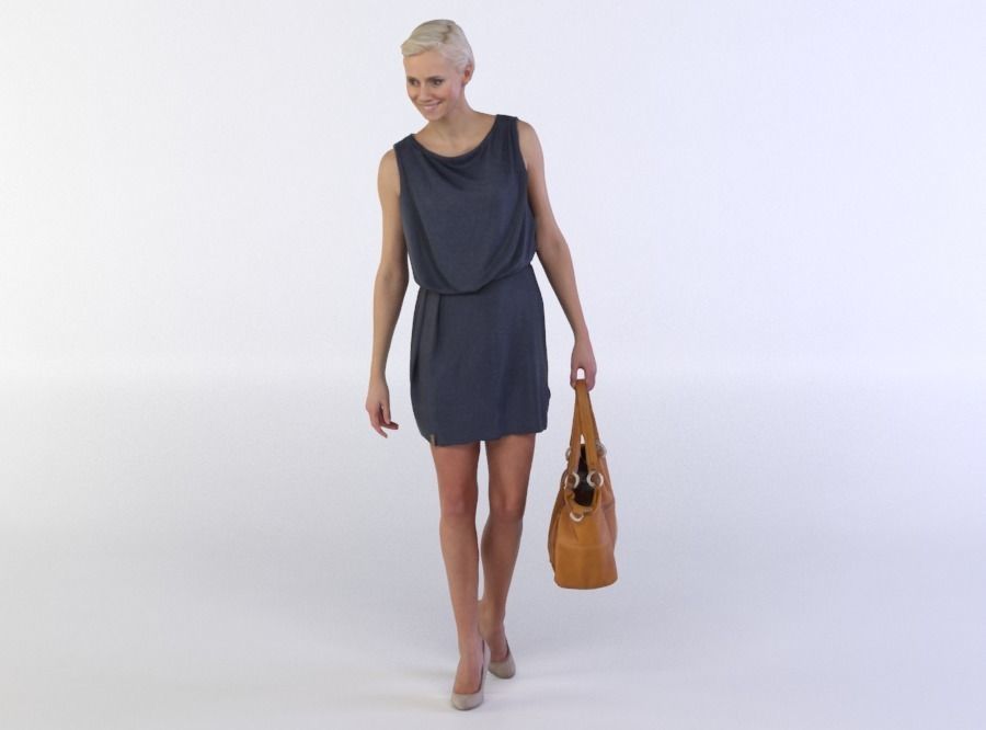 Stephanie 372 Woman carrying a bag 3D model | CGTrader