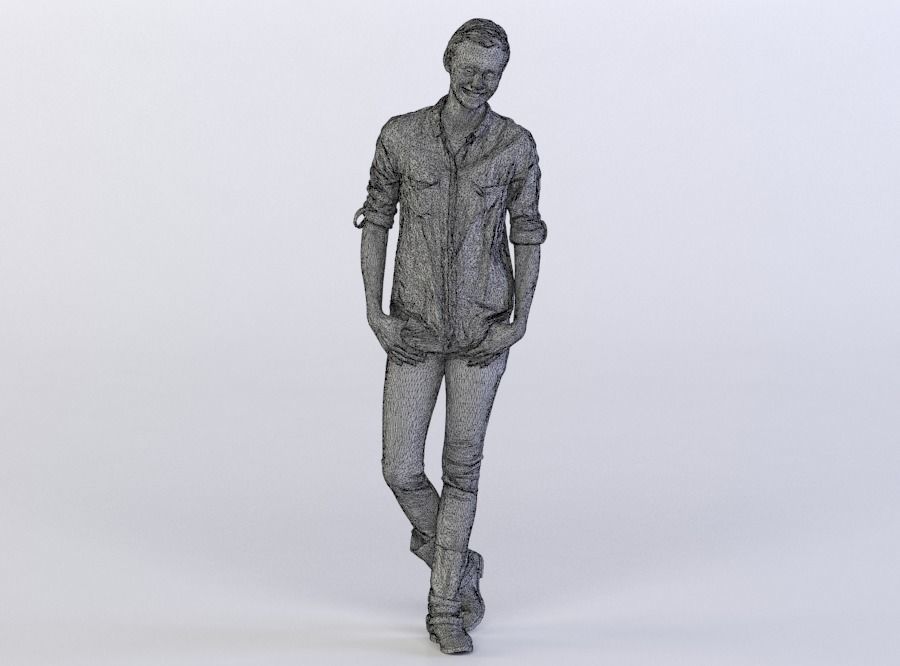Stephanie 0418 Woman standing casualy 3D model | CGTrader
