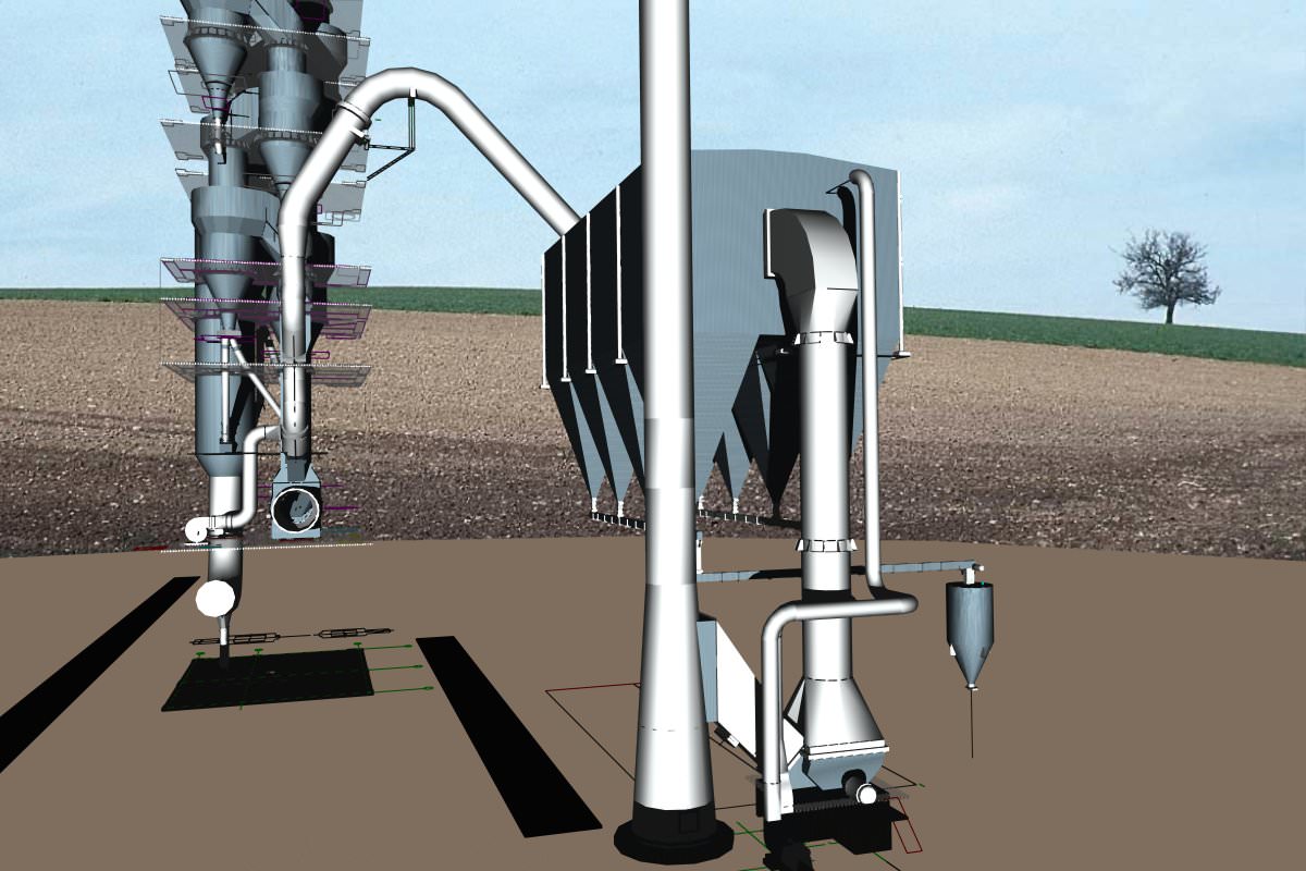 Cement Kiln-Bypass Cyclone reather free 3D model | CGTrader