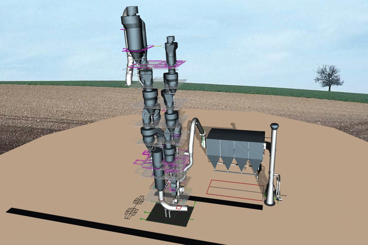 Cement Kiln-Bypass Cyclone reather free 3D Model .dwg - CGTrader.com