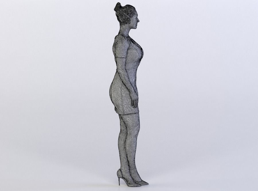 Rosy 0095 Woman in a red dress 3D model | CGTrader