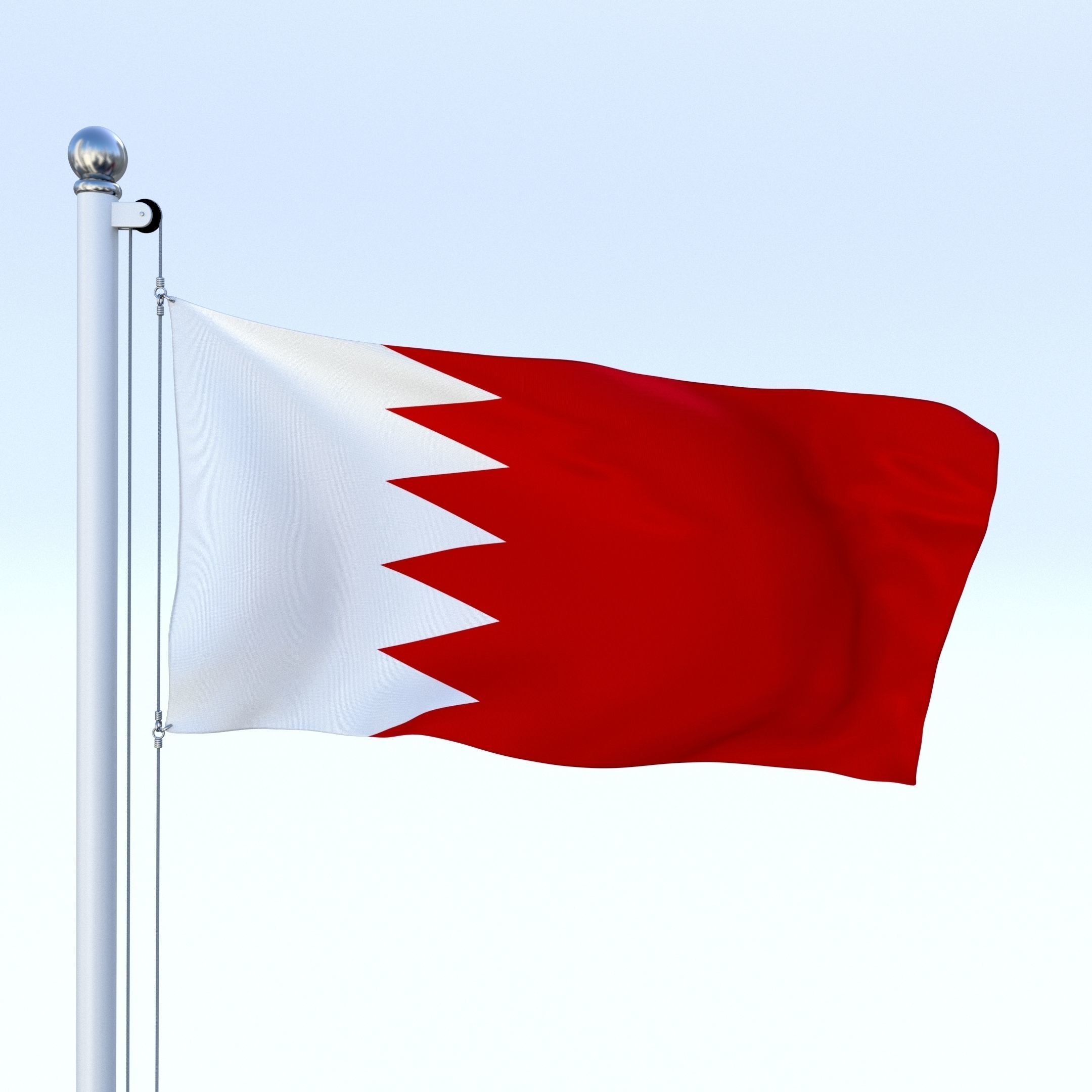 3D model Animated Bahrain Flag VR / AR / low-poly animated | CGTrader