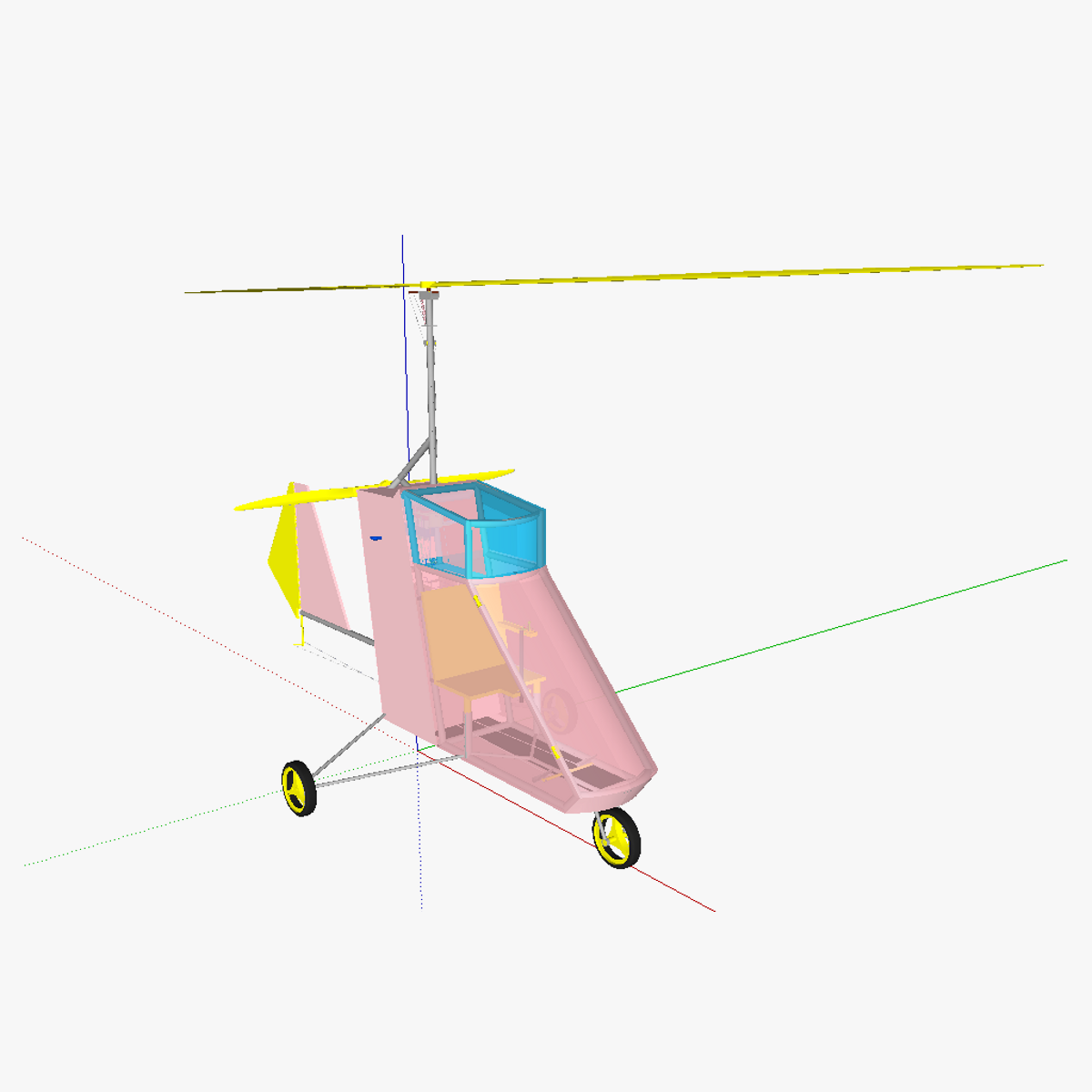 AT autogyro 3D model | CGTrader