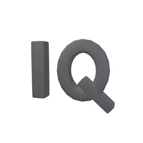 3D model IQ Symbol v1 001 VR / AR / low-poly | CGTrader