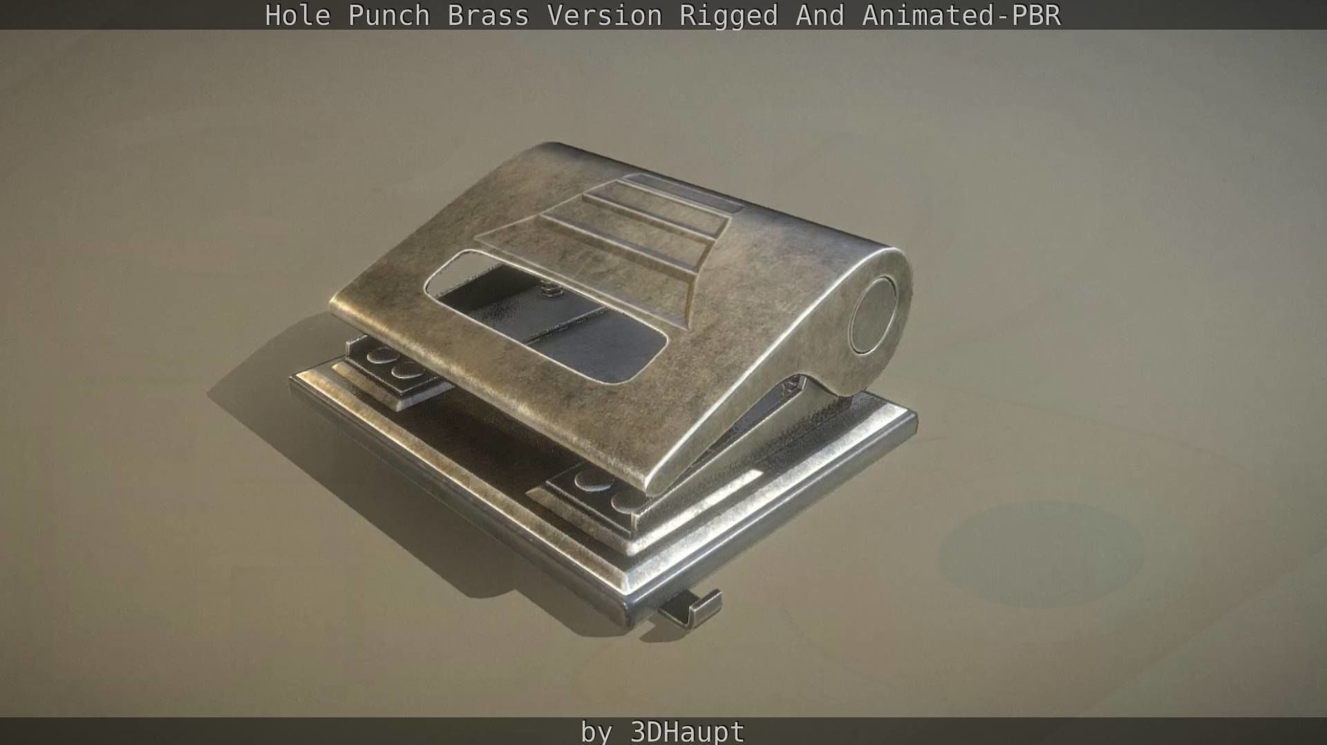 3D model Hole Punch Brass Version Rigged And Animated - Gameready - PBR ...