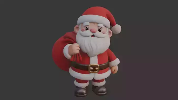 Q-version Santa Claus 3D model - Christmas Santa Claus 3D model | CGTrader
