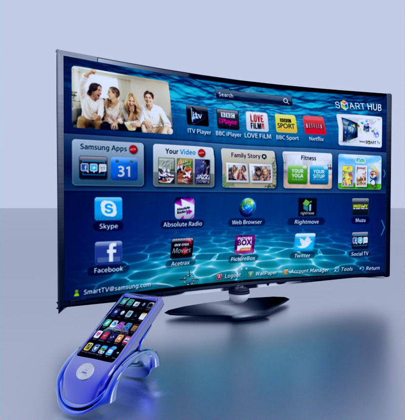 Tv tv mobile phone holder 3D model rigged | CGTrader