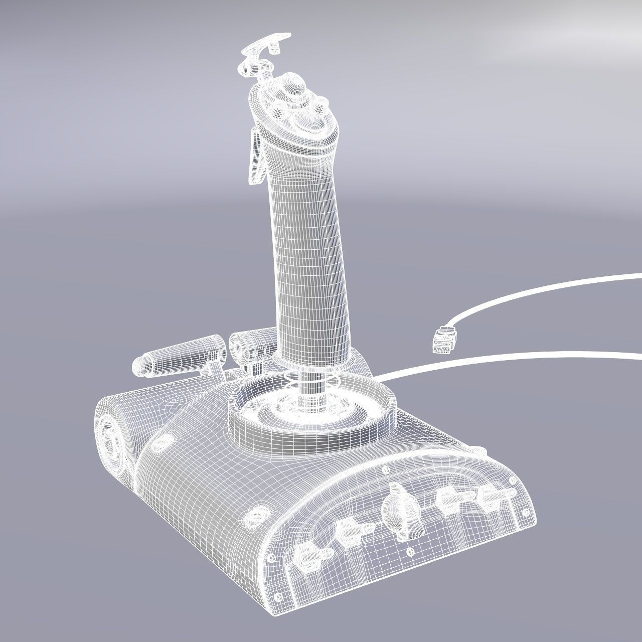 Saitek AV8R joystick 3D model rigged | CGTrader