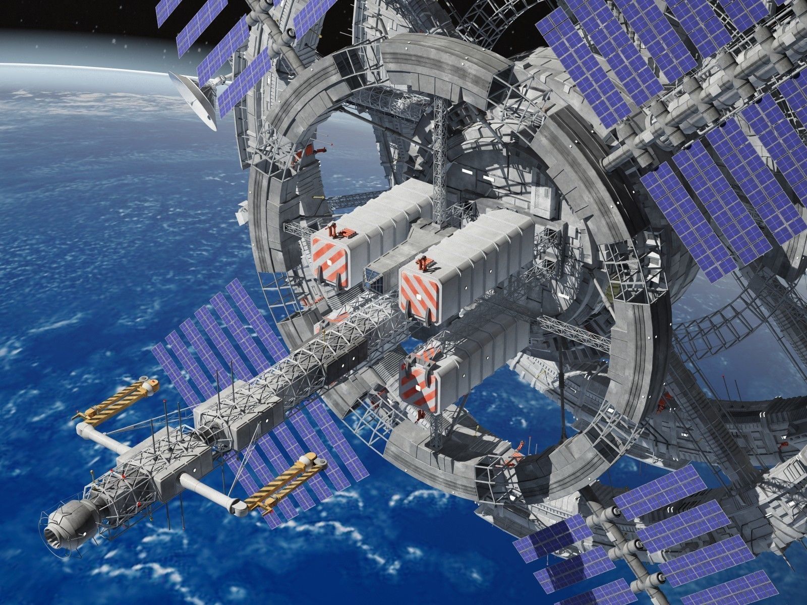 Sci-Fi Space Station 3D model | CGTrader
