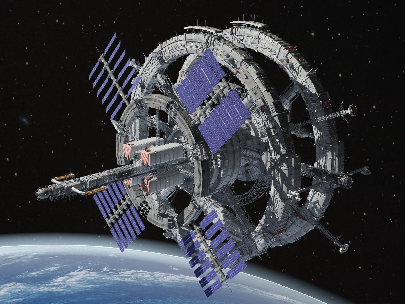 Sci-Fi Space Station 3D model | CGTrader