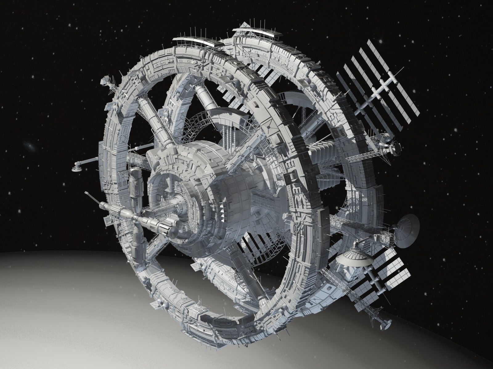 Sci-Fi Space Station 3D model | CGTrader