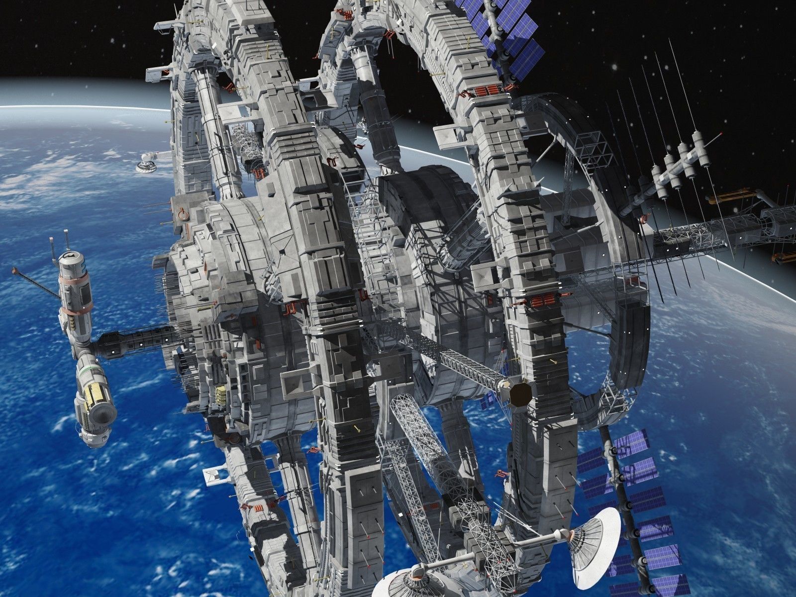 Sci-Fi Space Station 3D model | CGTrader