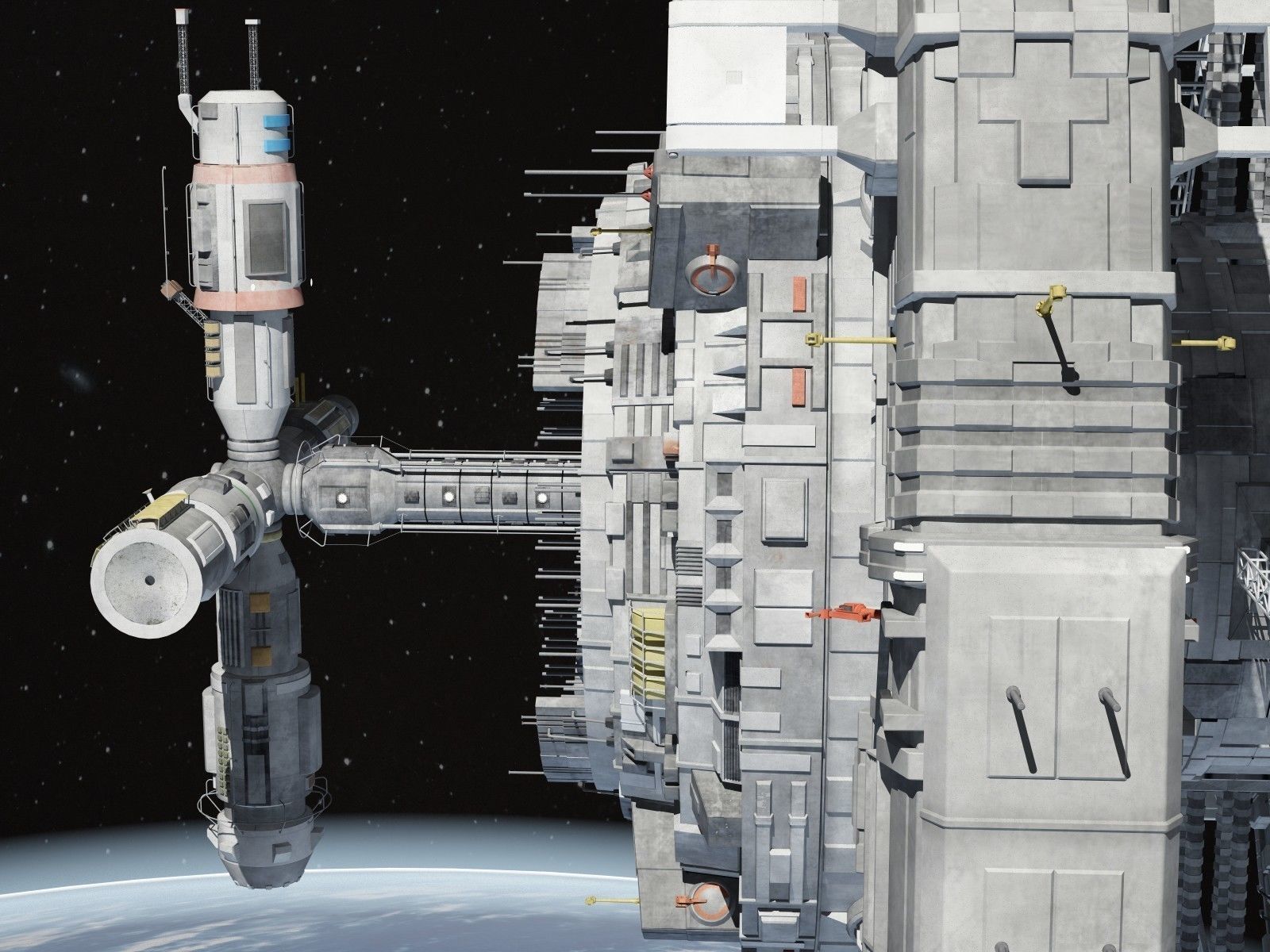 Sci-Fi Space Station 3D model | CGTrader